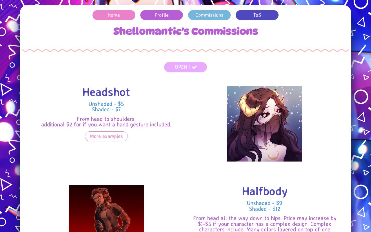 Shellomantic's Carrd (copy)